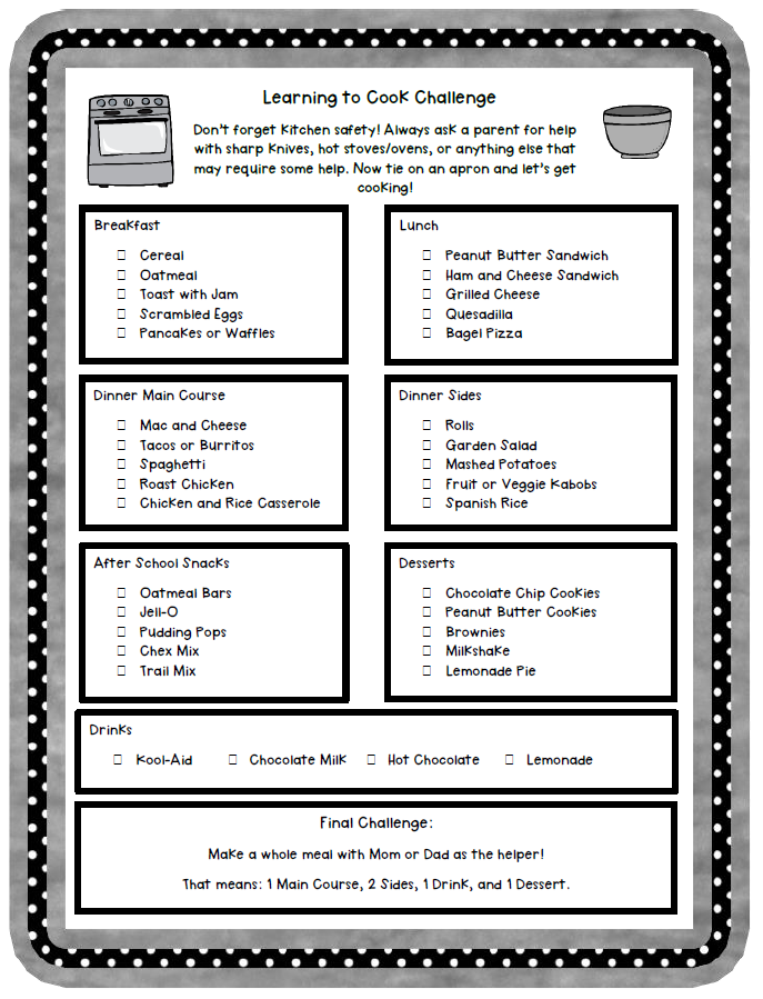 The Learning to Cook Challenge – Cookies & Racecars