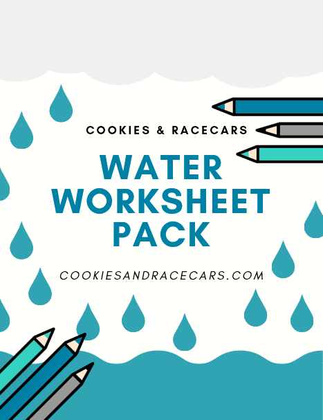 Water Worksheet Pack – Cookies & Racecars