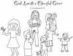 Giving Cheerfully Coloring Page – Cookies & Racecars
